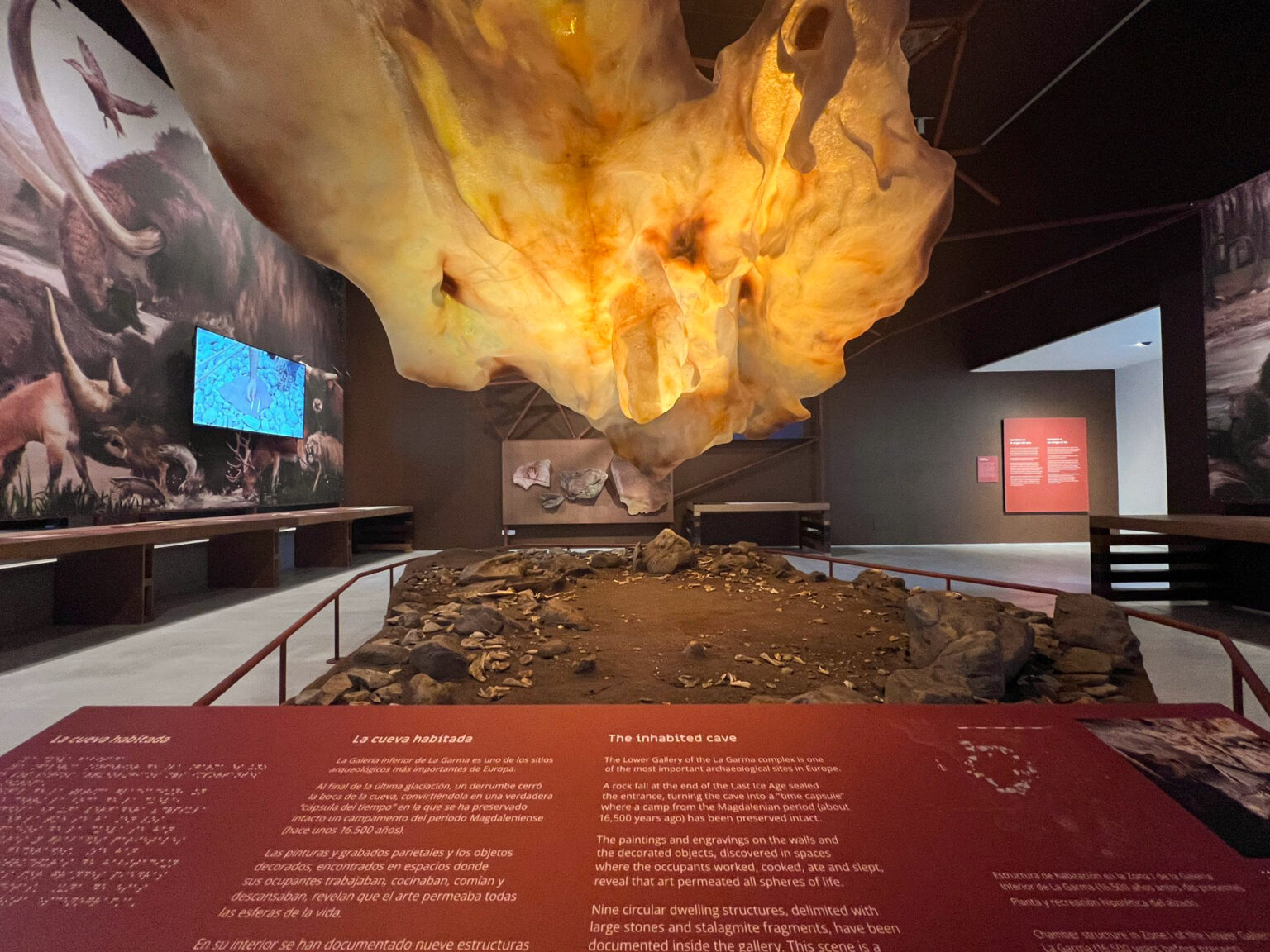 Permanent exhibition at the Cantabria Cave Art Centre, Puente Viesgo ...